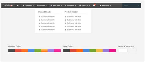 responsive mega menu for bootstrap on air code