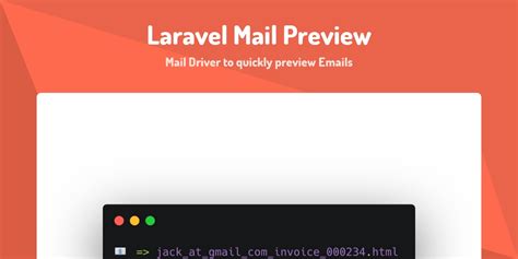 laravel mail preview mail driver to quickly preview emails made