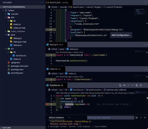 es6 modules vs code debugger with typescript imports stack overflow