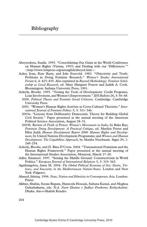 Bibliography Feminist Methodologies For International Relations