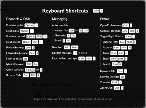 the ultimate slack cheat sheet