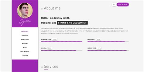 20 Free Html Resume Templates 2020 Css Author