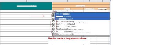 create a checkbox inside a dropdown in excel 2010 stack overflow
