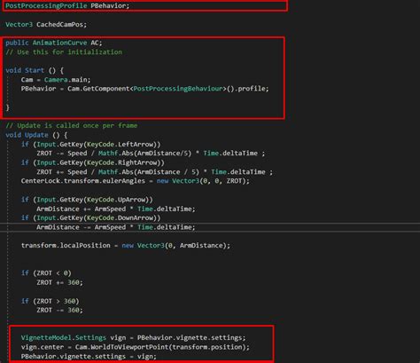 edit post processing stack values at runtime unity forum