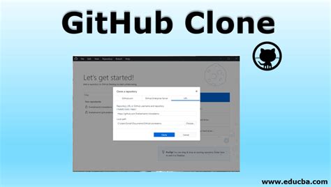 github clone process of creating a copy of the target repository