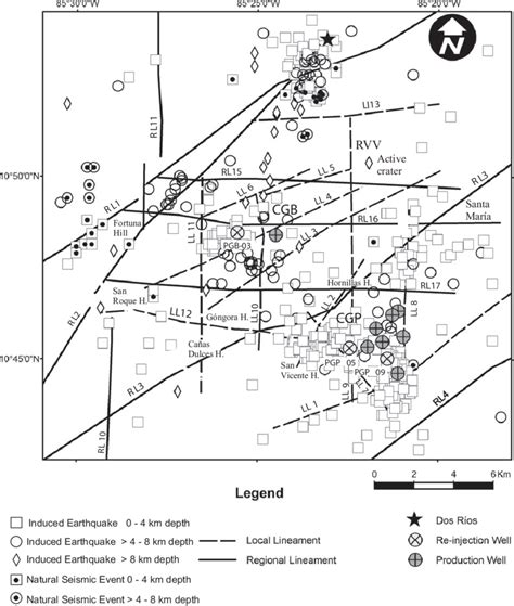 Spatial Distribution Of Seismic Events Natural Seismicity And