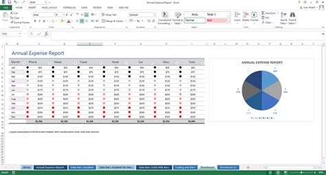 excel template annual expense report