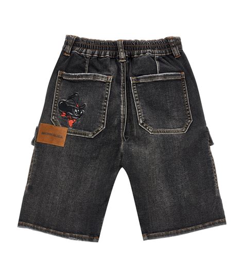 Monnalisa Black X Disney Denim Micky Mouse Shorts 2 12 Years Harrods Uk