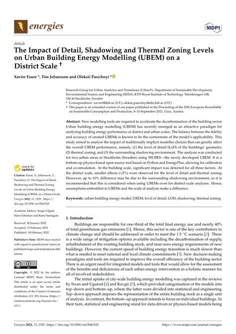 Pdf The Impact Of Detail Shadowing And Thermal Zoning Levels On