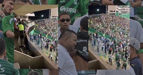 Hinchas Del Deportivo Cali Se Lanzaron Latas De Cerveza En Pleno