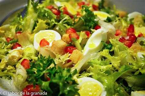 El Sabor De La Granada Ensalada De Escarola Con Granadas