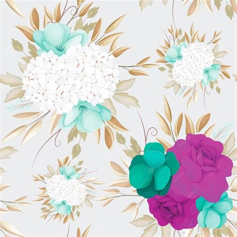 Free Vector Beautiful Watercolor Floral Seamless Pattern