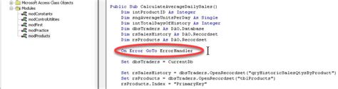 how to build an error handler in access vba skillforge