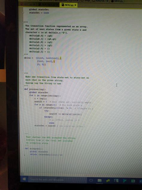 solved assignment nfa to dfa with python before starting
