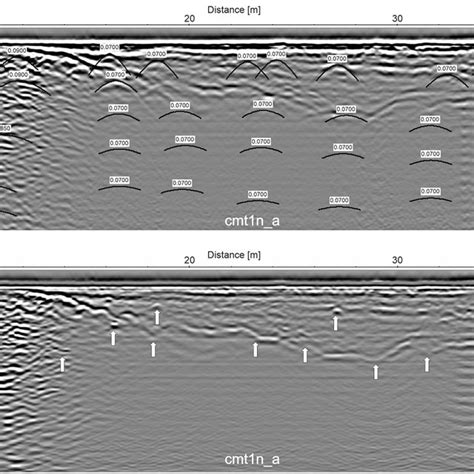 Example Of 2d Time Migration Of Radar Profiles A Example Of