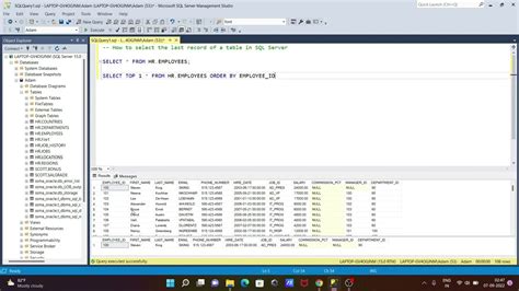 how to select last row in sql server youtube
