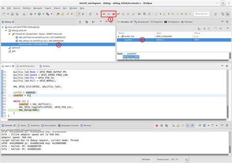 upload binary and debug stm32 bluepill on eclipse · one transistor
