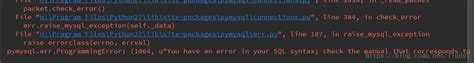 python2 7 pymysql中 pymysql err programmingerror 1064 you have an error