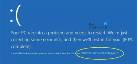 fix process1 initialization failed blue screen in windows 11 10