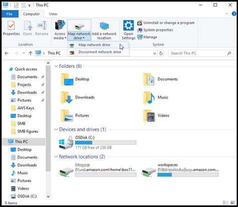 mount your smb file share on your client aws storage gateway