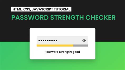 password strength checker html css and javascript coding artist