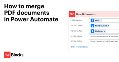 how to merge or combine multiple pdfs in power automate pdf blocks