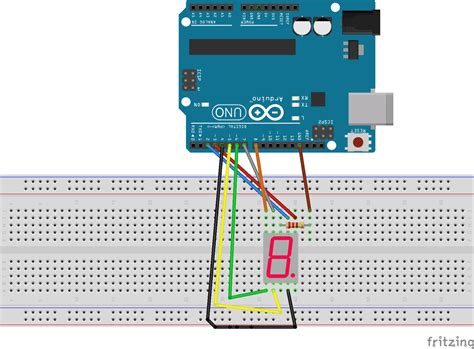 arduino 7 segment display circuit diagram i have done