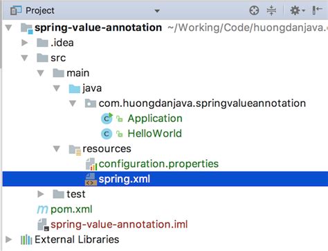 using properties in spring with value annotation huong dan java