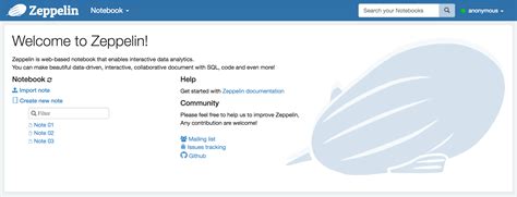 explore apache zeppelin ui