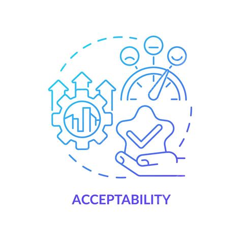 Acceptability Blue Gradient Concept Icon Acceptance Urban Flat Vector