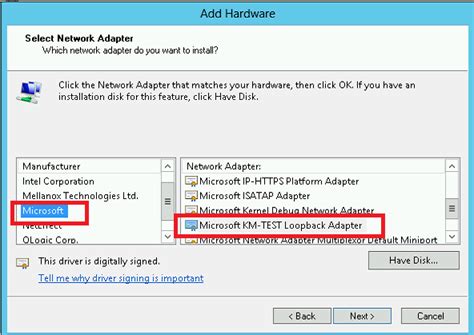 how to add a loopback adapter in windows server 2012