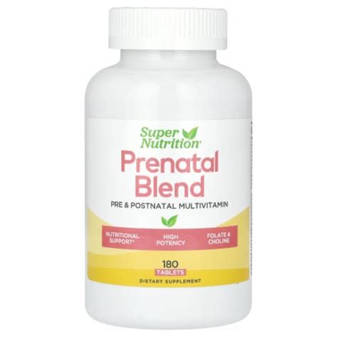 Super Nutrition Prenatal Blend Multivitamin With Folate And Choline
