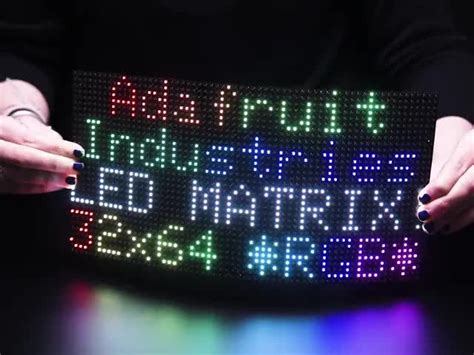 adafruit rgb matrix shield for arduino in 2020 led matrix rgb led