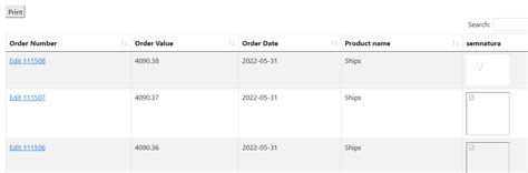 adding print export pdf buttons edit button and image in column