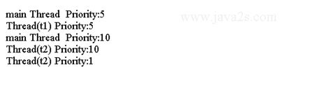 java thread tutorial java thread priority