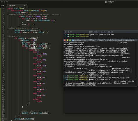 java generating random code that is writing over memory in terminal