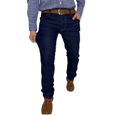 Calça Jeans Masculina Tradicional Reforçada Trabalho Com Elastano Reta