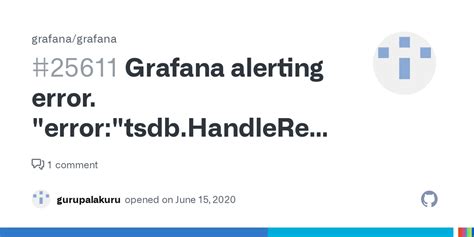 grafana alerting error error tsdb handlerequest error request