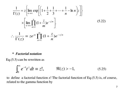 ppt 5 the gamma function factorial function powerpoint