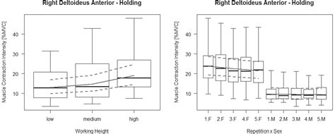 lower working heights decrease contraction intensity of
