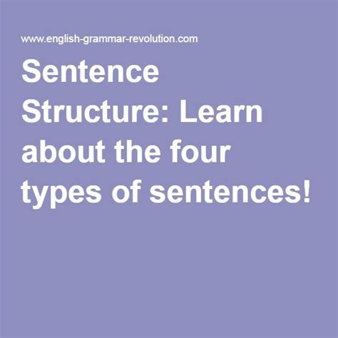 Types Of Sentence Structure
