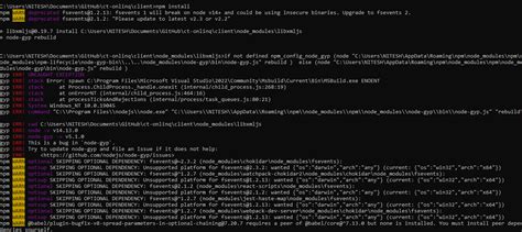 node gyp rebuild not working for node 14 13 0 and npm 6 14 8 · issue