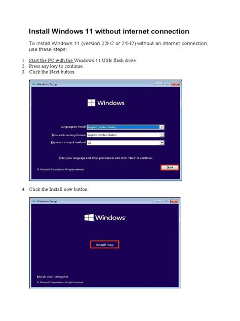 How To Bypass Internet Connection To Install Windows 11 Pdf Button