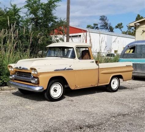 1958 Chevy Big Window Fleetside Short Box Truck Chevrolet Apache 3100