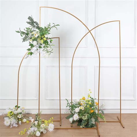 7ft Gold Metal Wedding Arch Chiara Stand