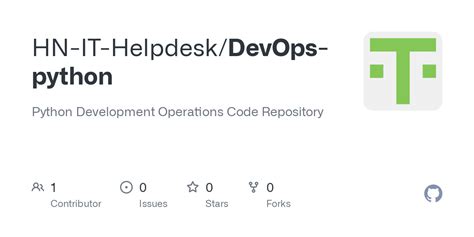 github hn it helpdesk devops python python development operations