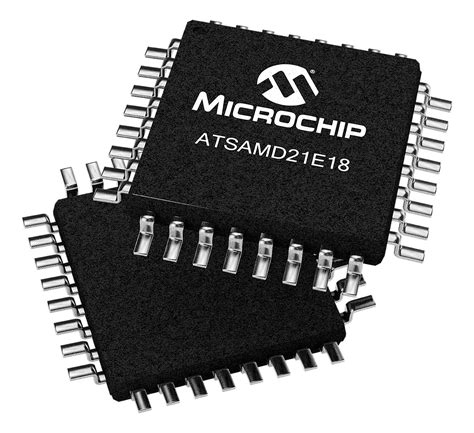 microchip atsamd21e18a au 32bit arm cortex m0 microcontroller sam