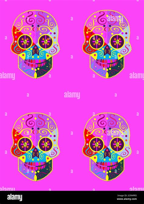 Pink Sugar Skull Background