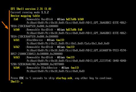 how to use uefi interactive shell and its common commands linux hint