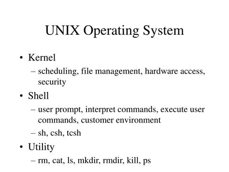 ppt unix introduction powerpoint presentation free download id 5140562